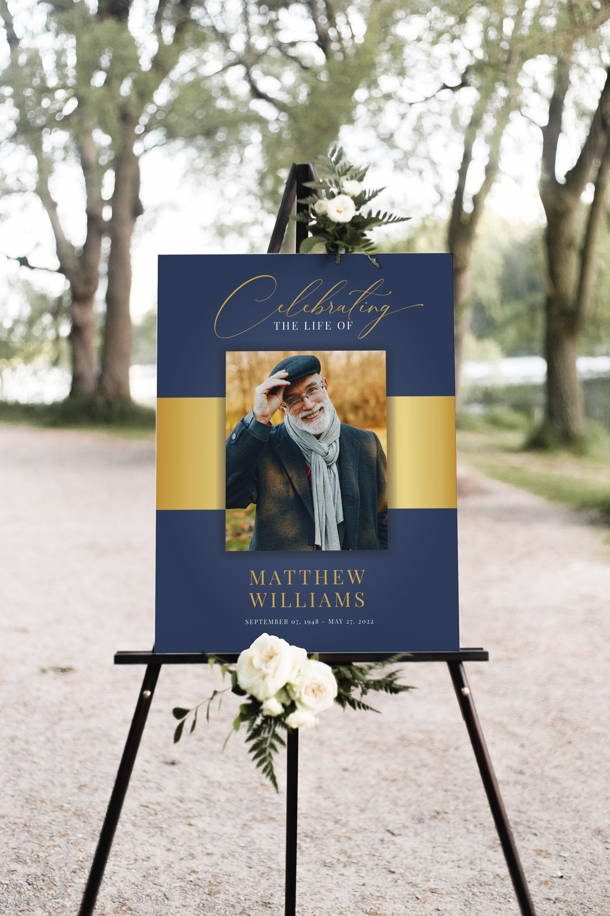 Funeral Welcome Sign for Men Welcome Sign Template Instant - Etsy