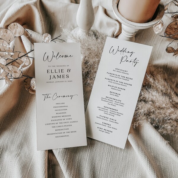 Wedding Ceremony Program - Etsy