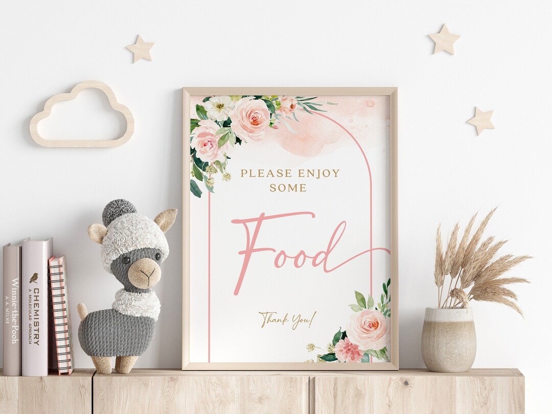 Food Sign Baby Shower Food Sign Food Station Sign Food Bar - Etsy