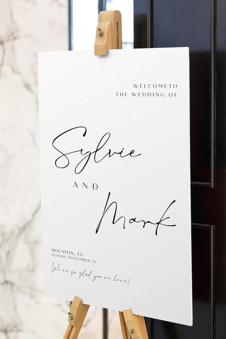 Welcome Sign Wedding Welcome Sign Template Classy Wedding | Etsy