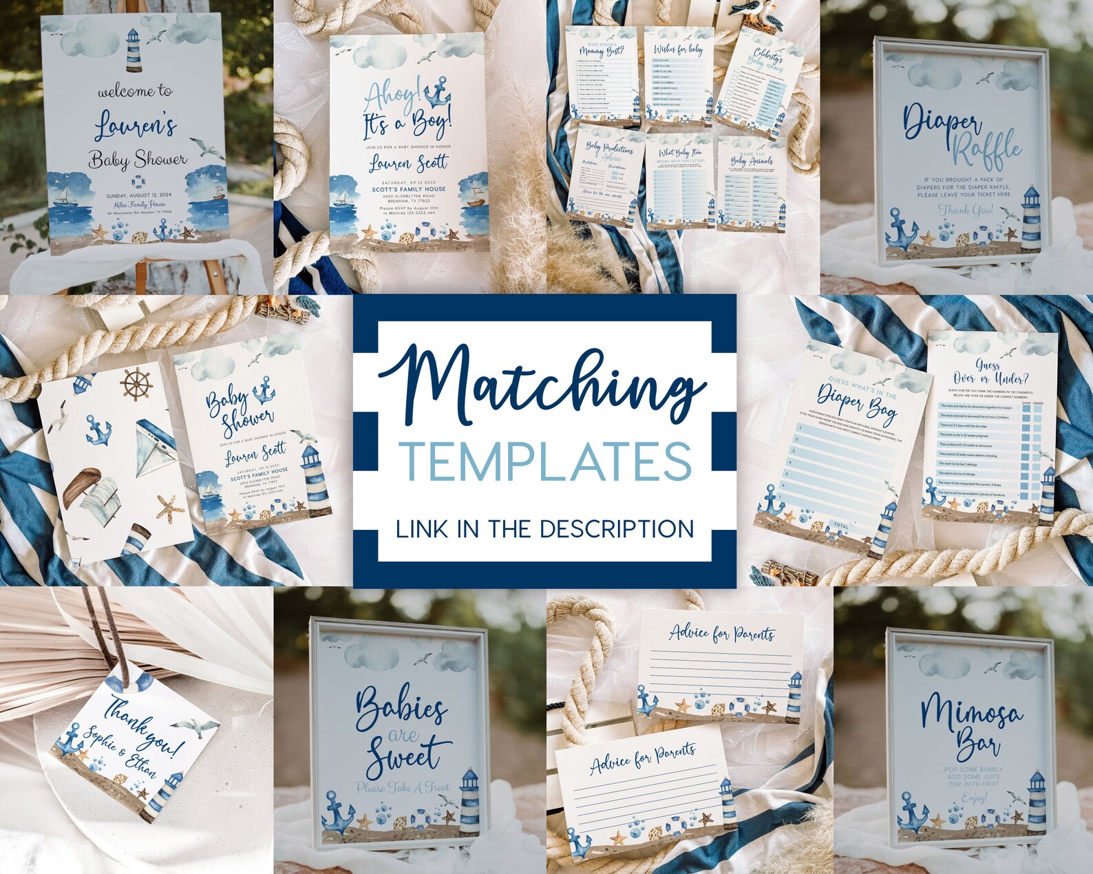 Nautical Welcome Sign Nautical Baby Shower Sign Welcome Sign - Etsy