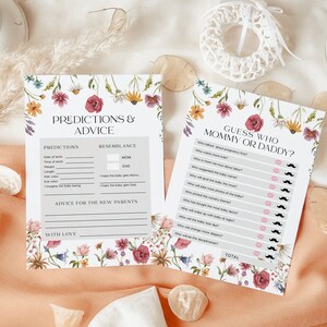 Floral Baby Shower Games Bundle, Games Bundle Templates, Colorful Baby ...