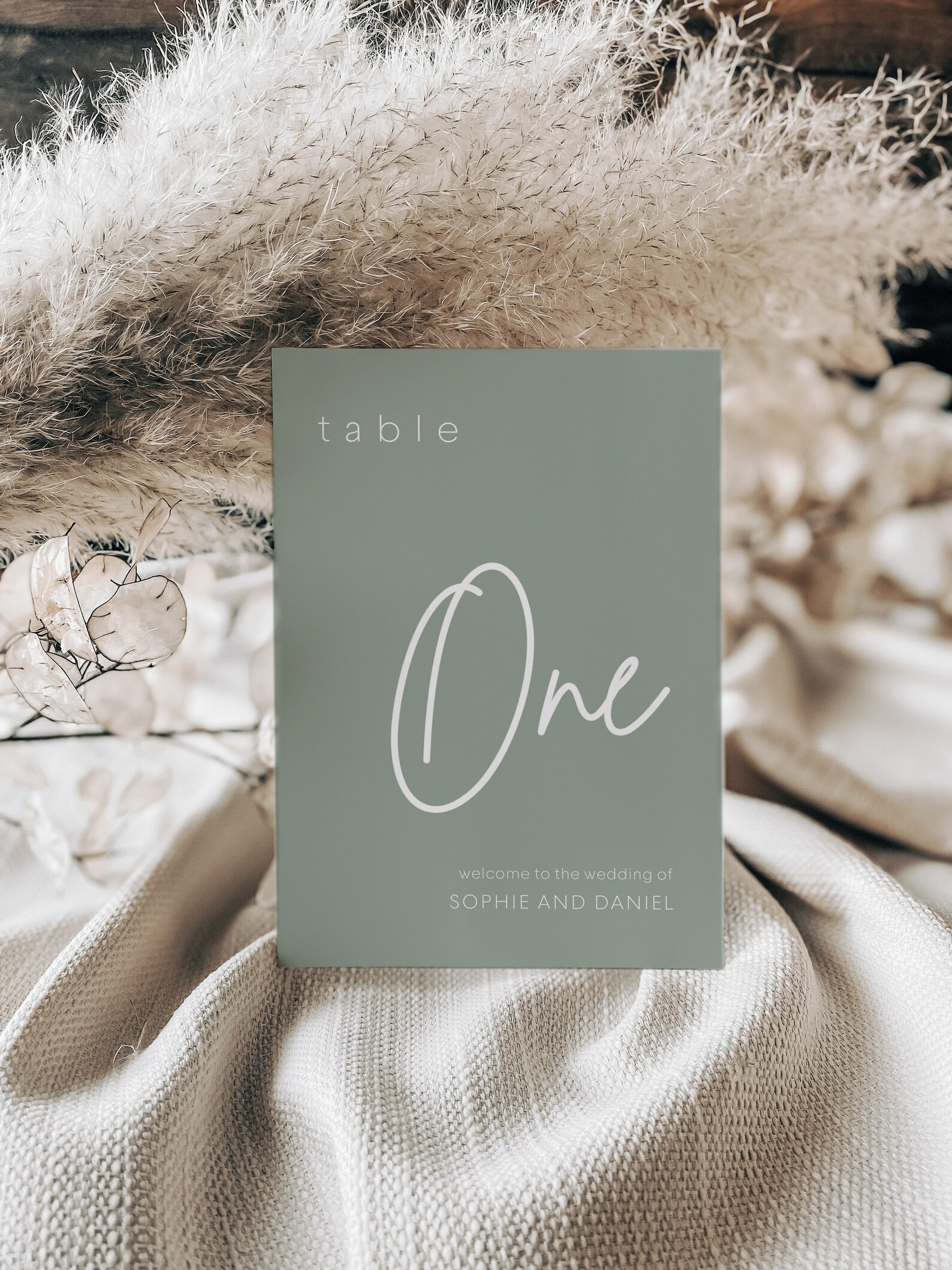 Sage Green Table Numbers Wedding Table Numbers Template Boho - Etsy