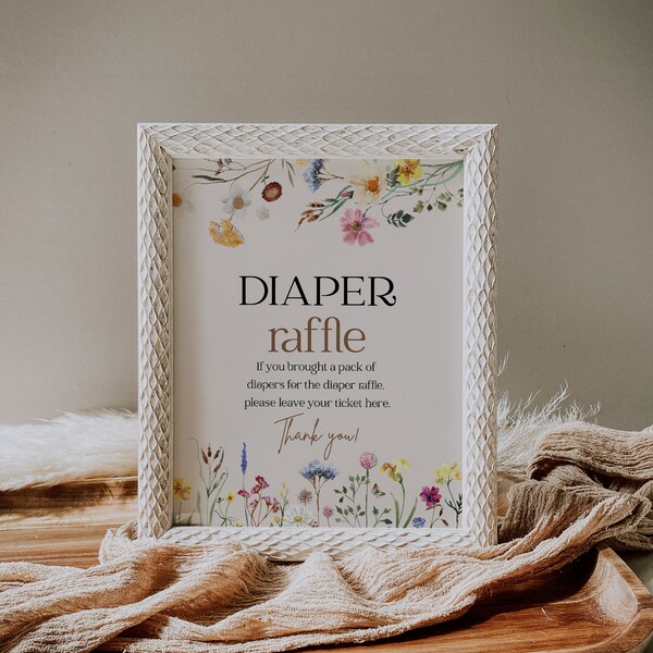 Wildflower Diaper Raffle - Etsy