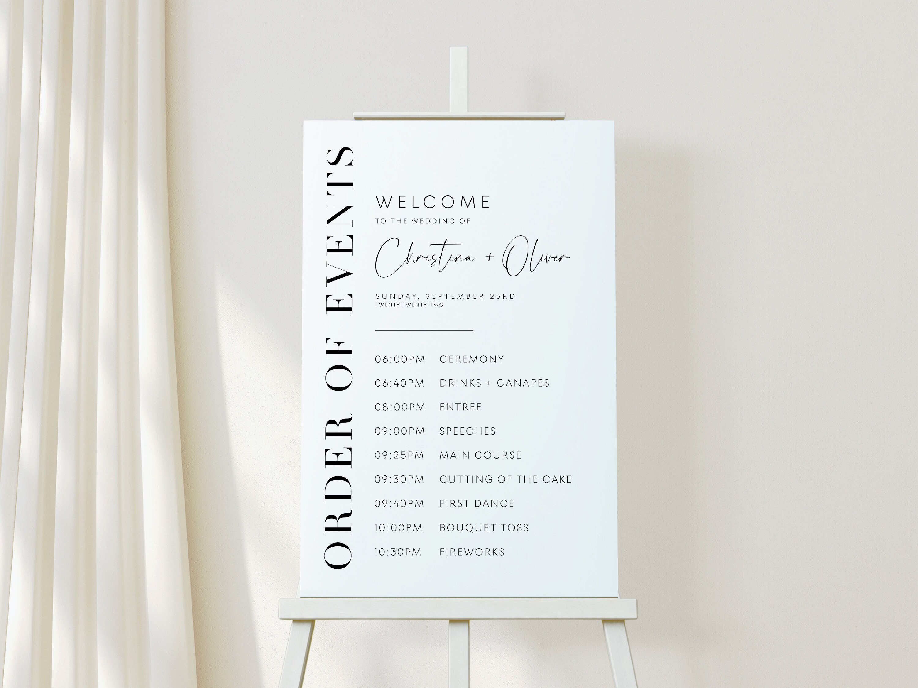 Order of Events Sign Wedding Order of Events Template | Etsy