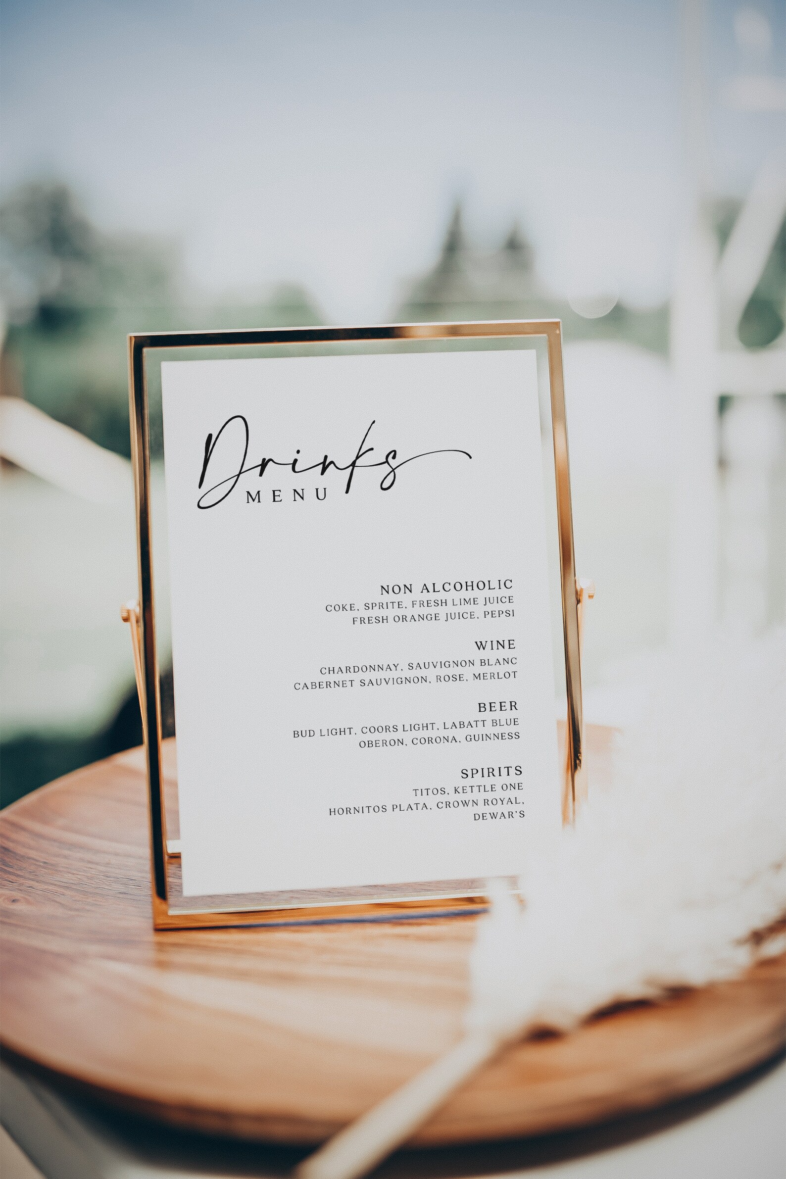 Drinks Sign Wedding Drinks Menu Template Drinks Menu Sign | Etsy