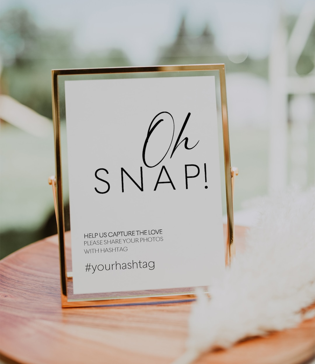 Oh Snap Sign Wedding Sign Template Wedding Hashtag Sign - Etsy