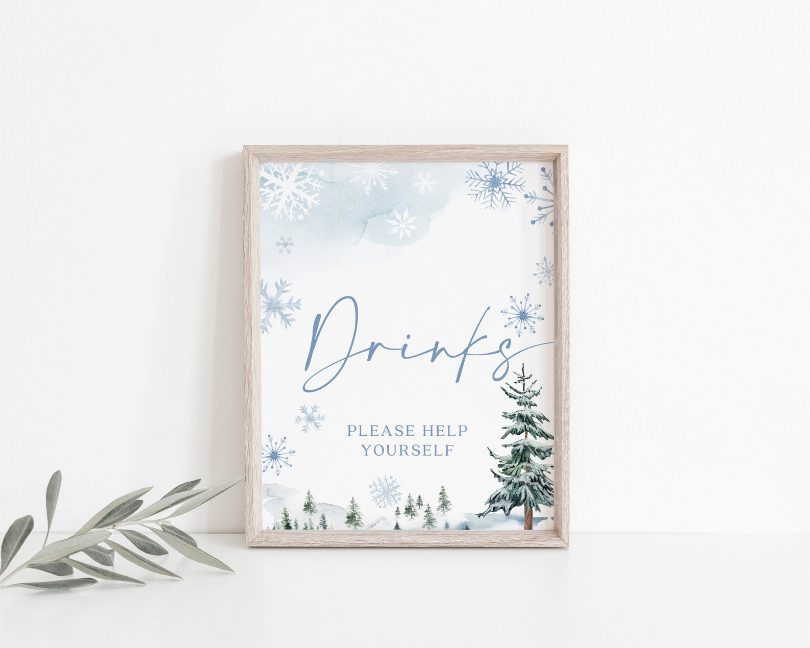 Drinks Sign Baby Shower Drinks Sign Drinks Bar Sign Winter - Etsy