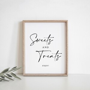 Sweets and Treats Sign, Take a Treat Sign, Baby Shower Sign, Bridal ...