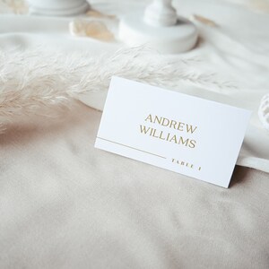 Gold Place Cards, Wedding Place Cards Template, Gold Name Cards ...