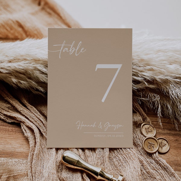 Table Number Cards - Etsy