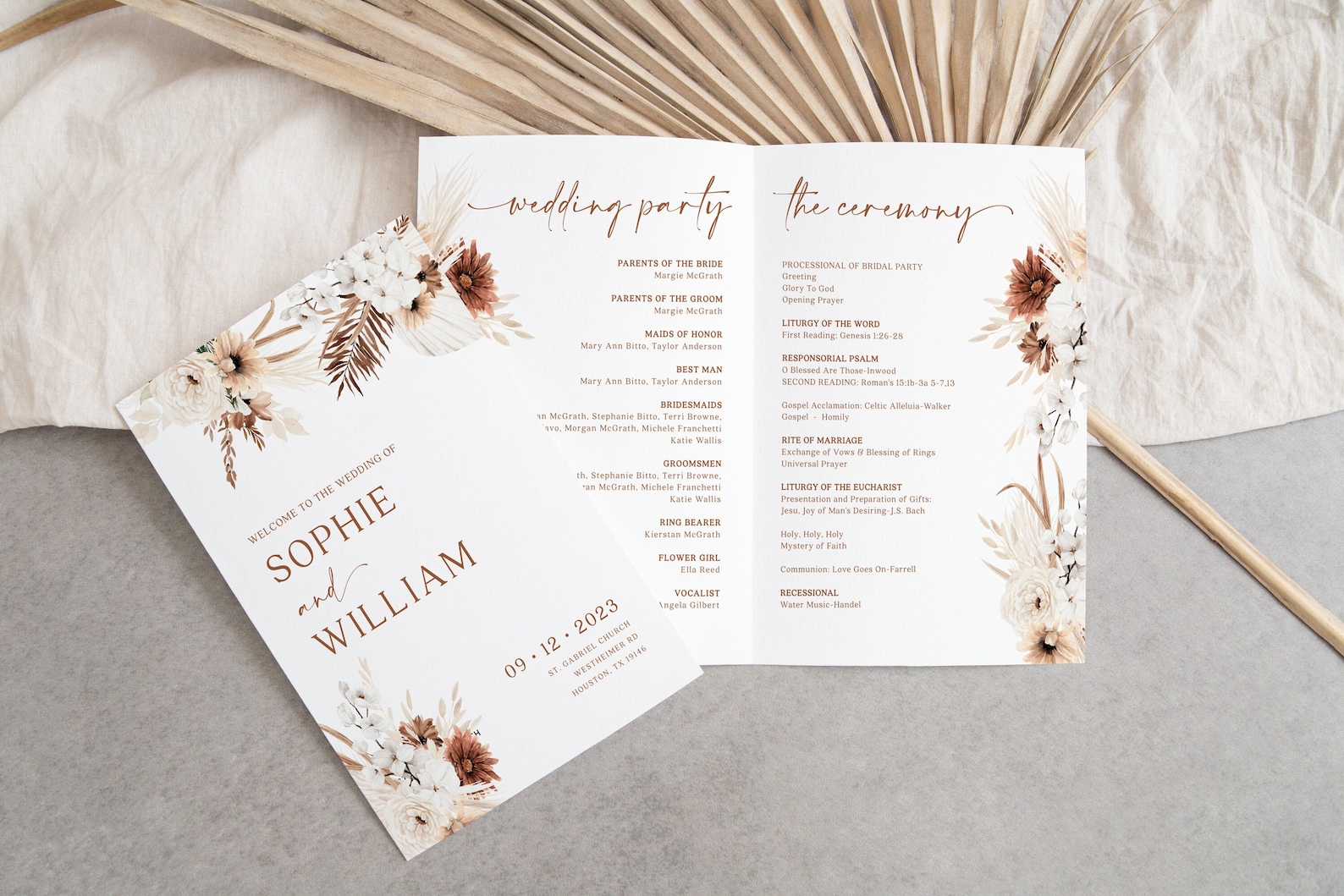 Wedding Booklet Template, Program Ceremony Booklet, Wedding Program ...