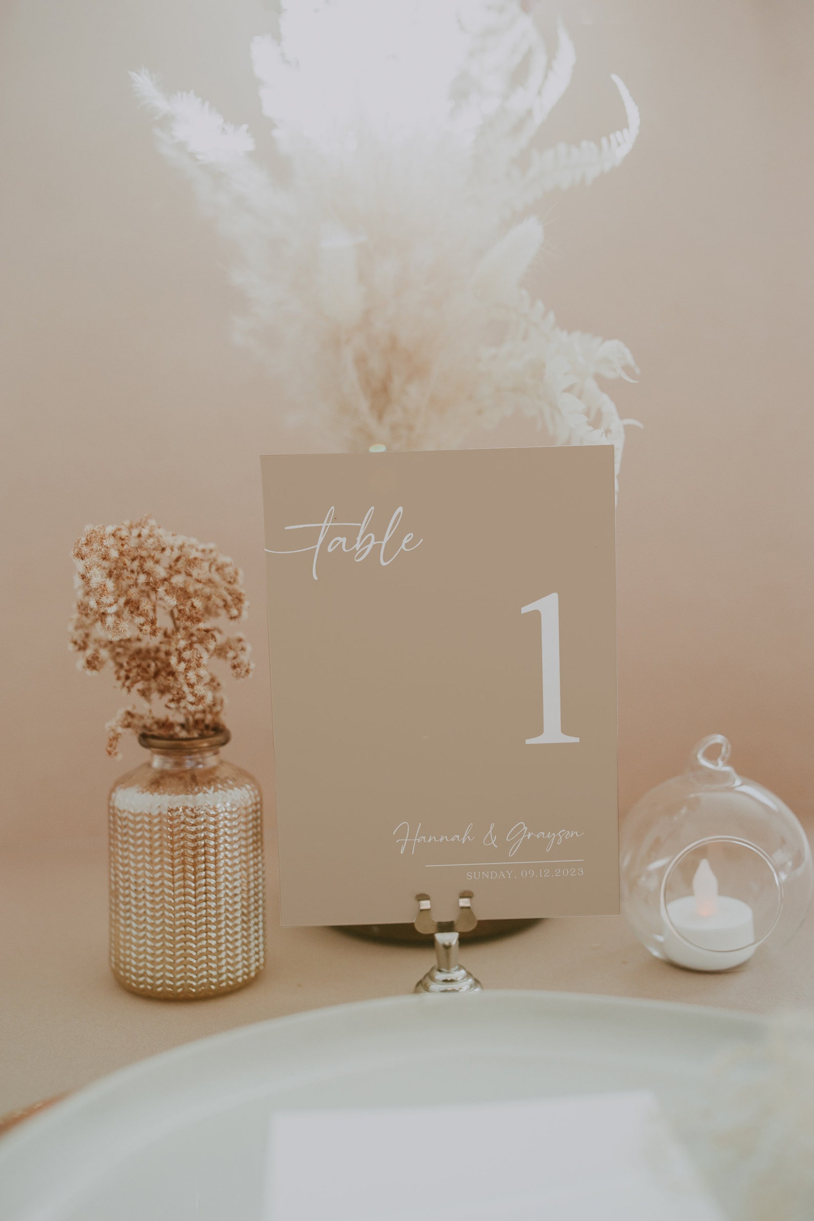 Beige Table Numbers Wedding Table Numbers Template Cream - Etsy