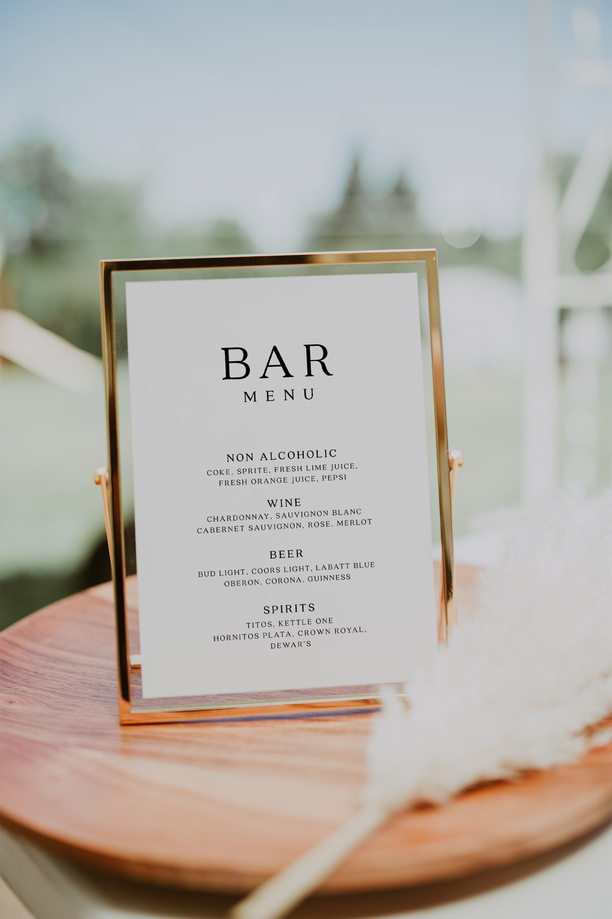 Bar Menu Template Elegant Bar Menu Sign Drinks Menu Sign - Etsy