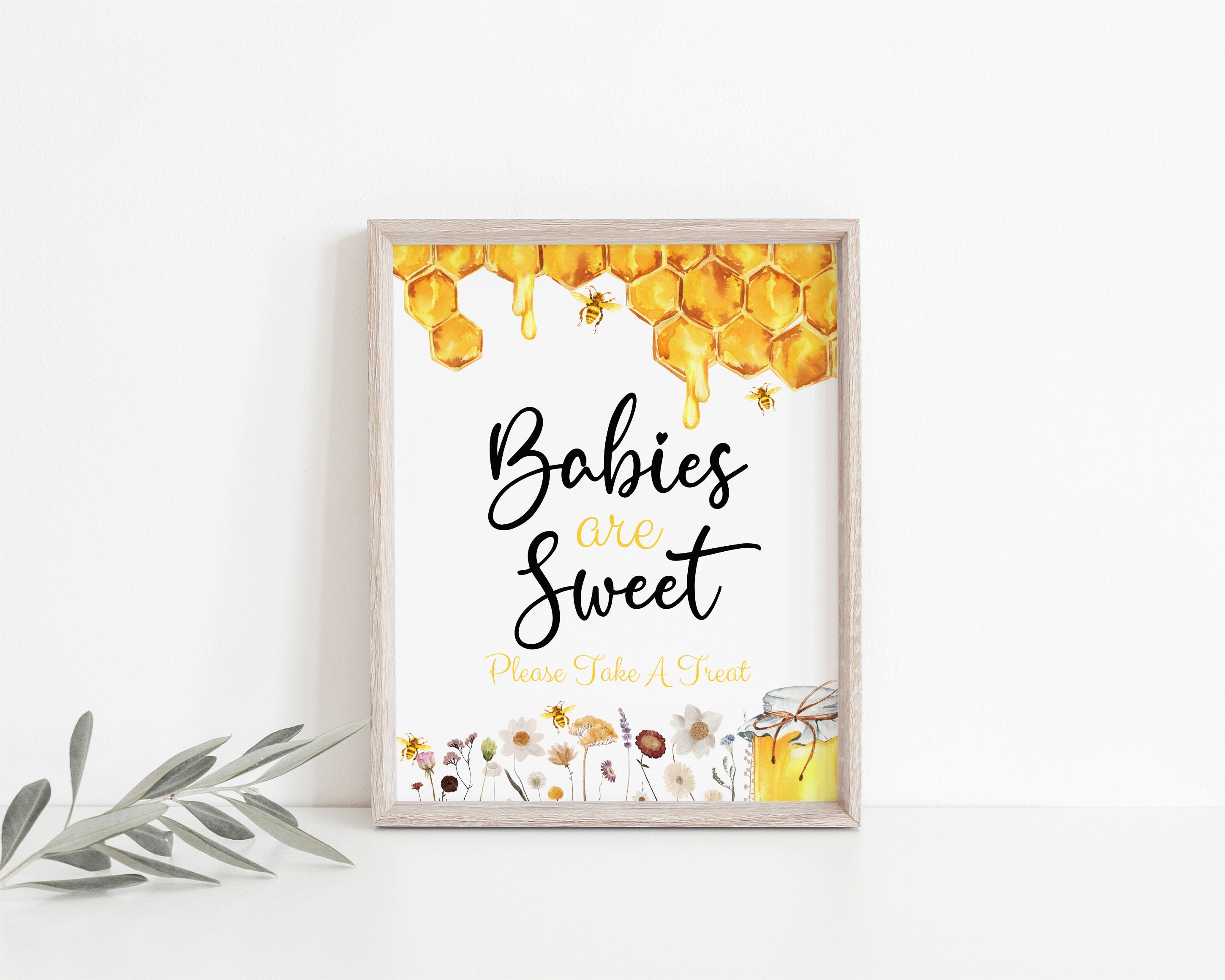 Babies Are Sweet Sign Honey Baby Shower Sign Honey Bee and - Etsy