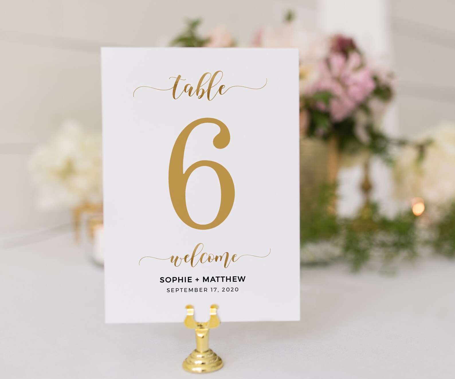 Gold Table Numbers Wedding Table Numbers Printable Table - Etsy