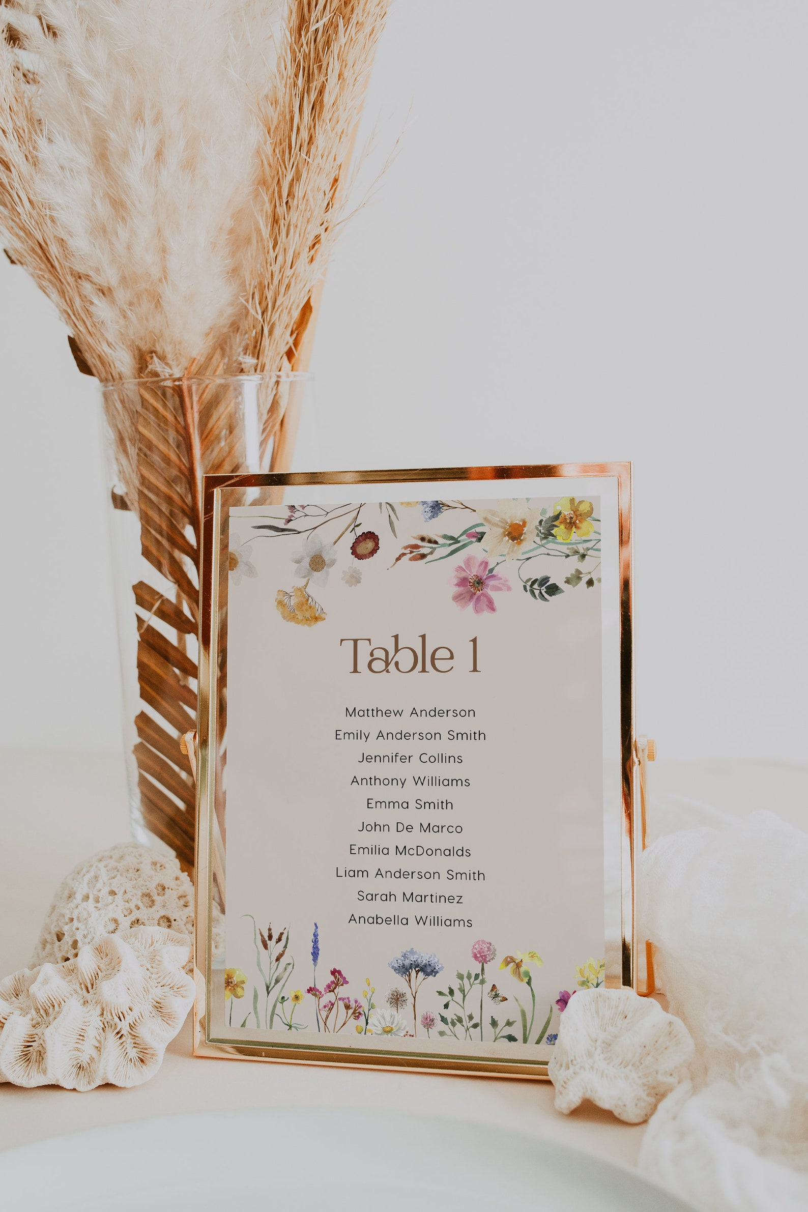 Hanging Seating Chart Cards Boho Floral Seating Chart - Etsy