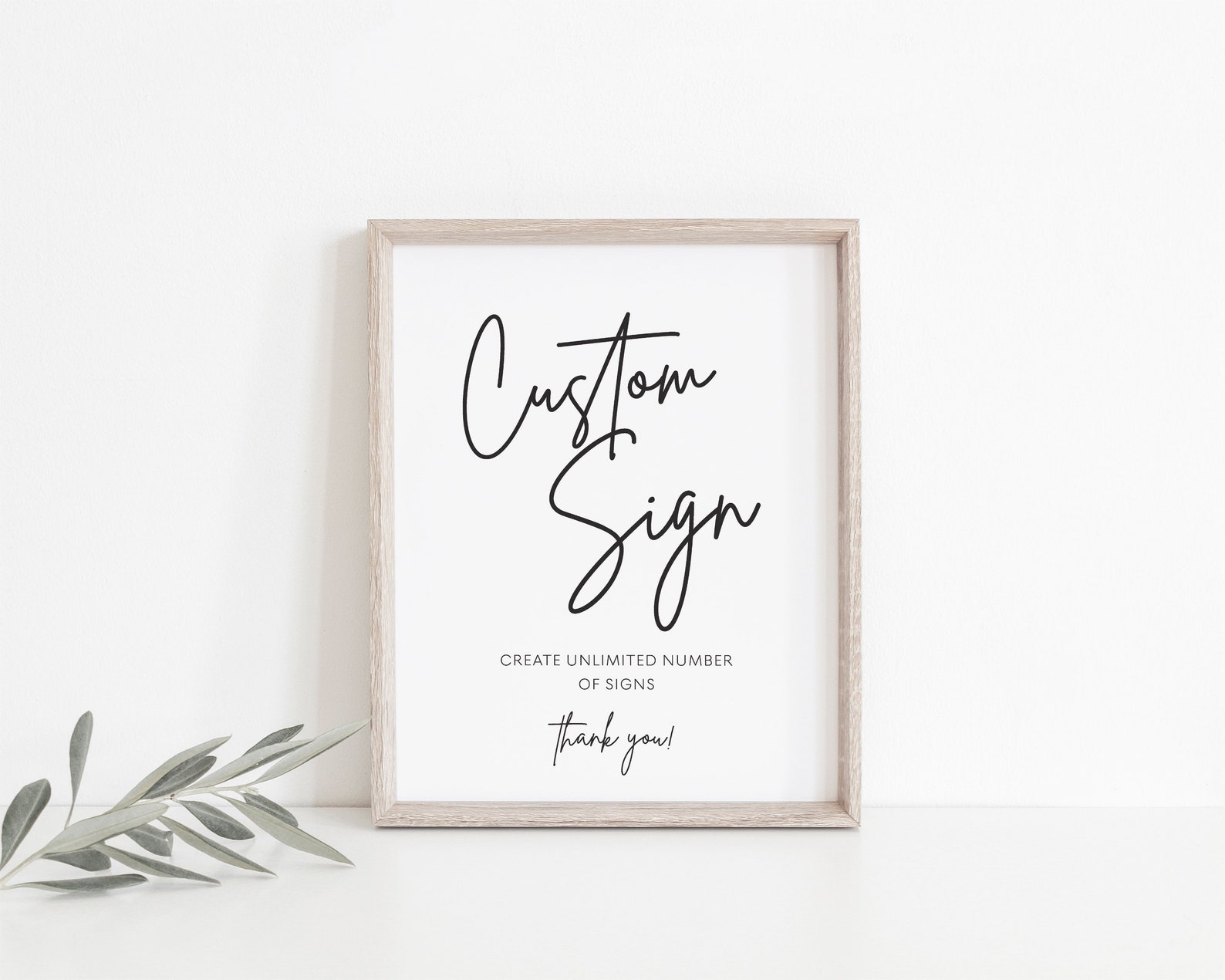 Custom Wedding Sign Custom Sign Template DIY Unlimited Table | Etsy