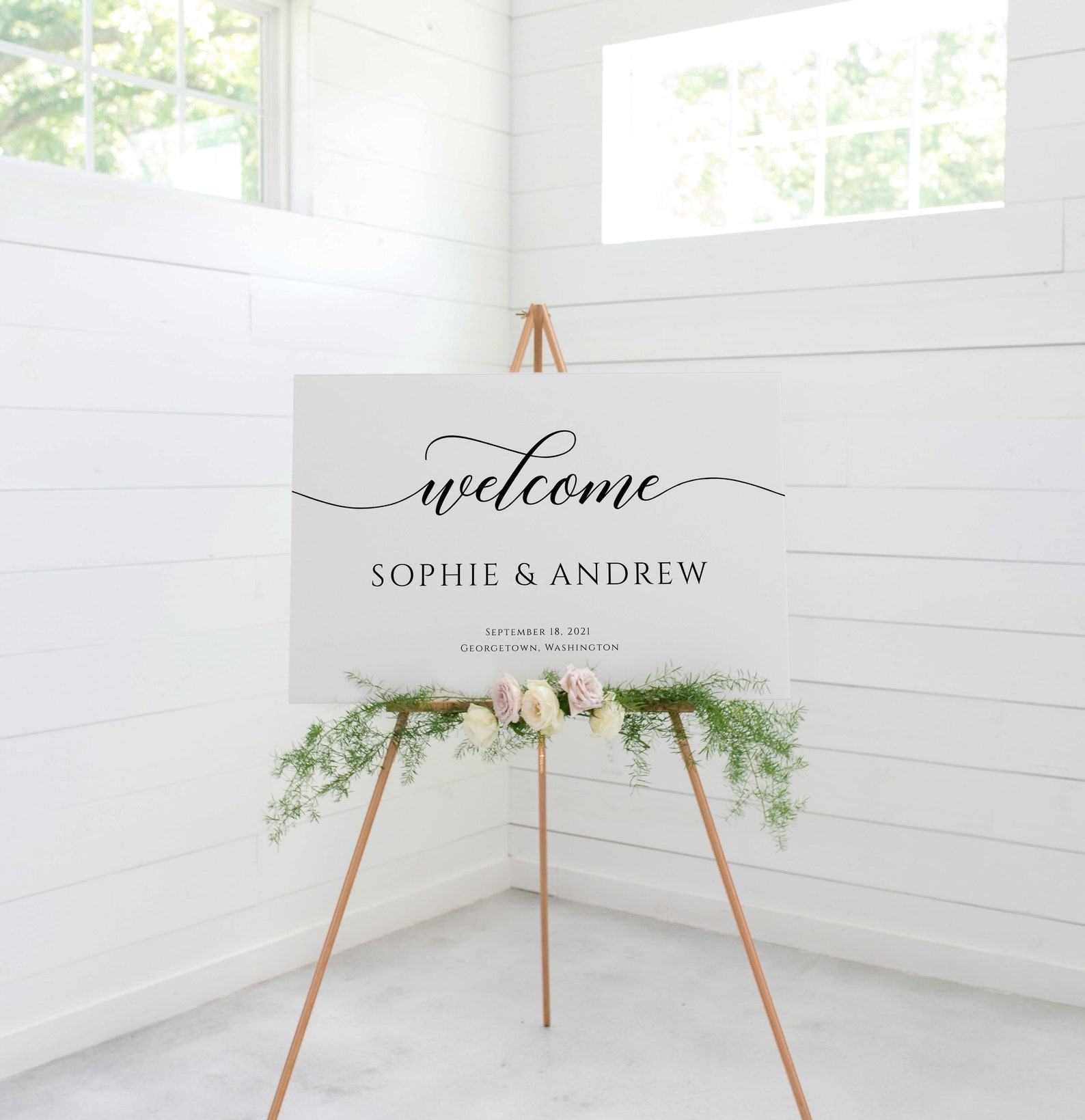 Welcome Sign Wedding Minimalist Wedding Welcome Sign Template - Etsy