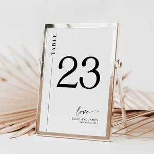 Elegant Table Numbers Table Number Template Wedding Table - Etsy