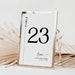 Elegant Table Numbers Table Number Template Wedding Table - Etsy