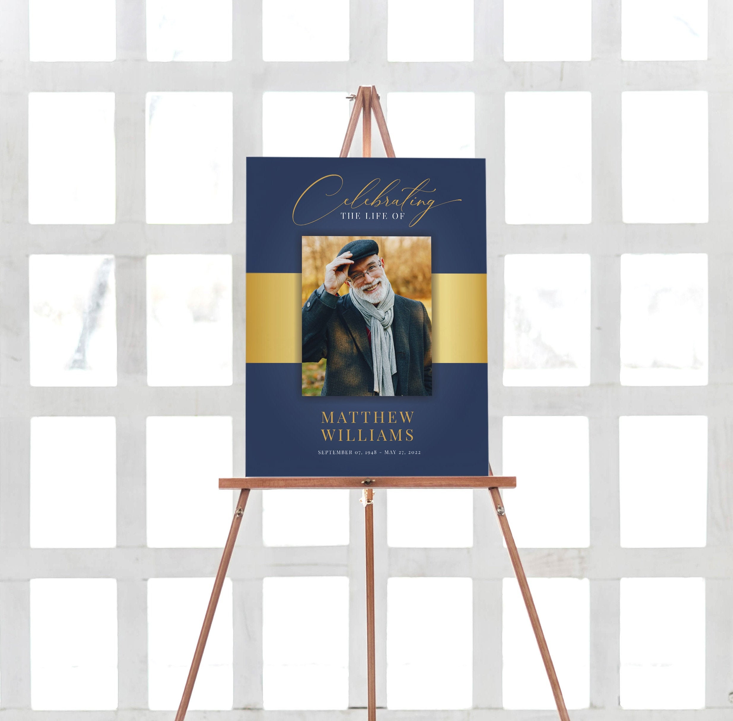 Funeral Welcome Sign for Men Welcome Sign Template Instant - Etsy