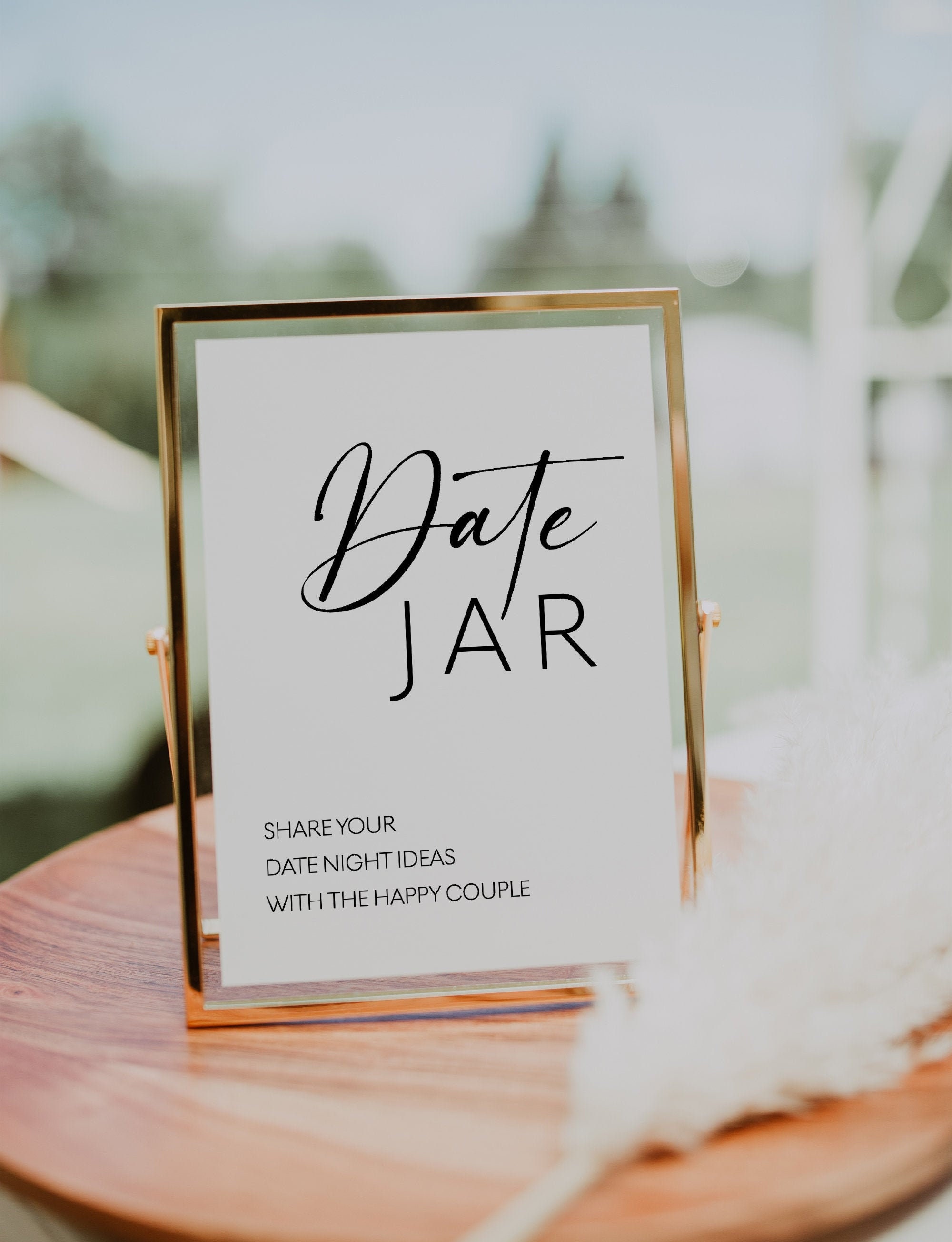 Date Jar Sign Wedding Date Jar Boho Wedding Sign Modern - Etsy