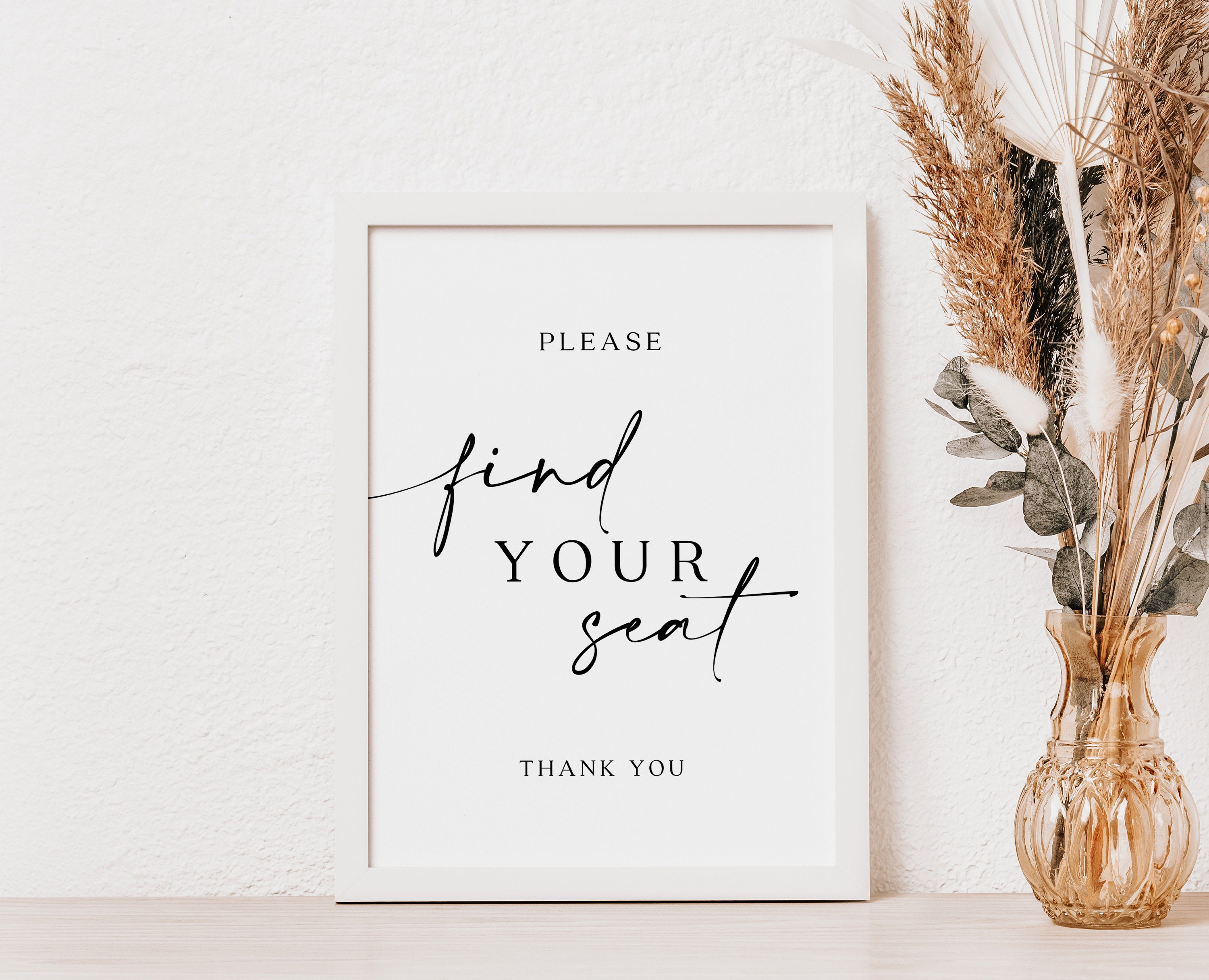 Find Your Seat Sign Open Seating Sign Modern and Elegant - Etsy