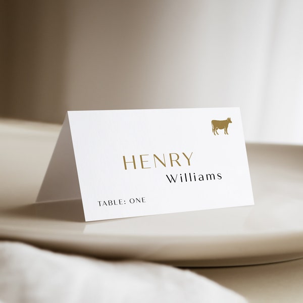 Name Cards With Entrees - Etsy