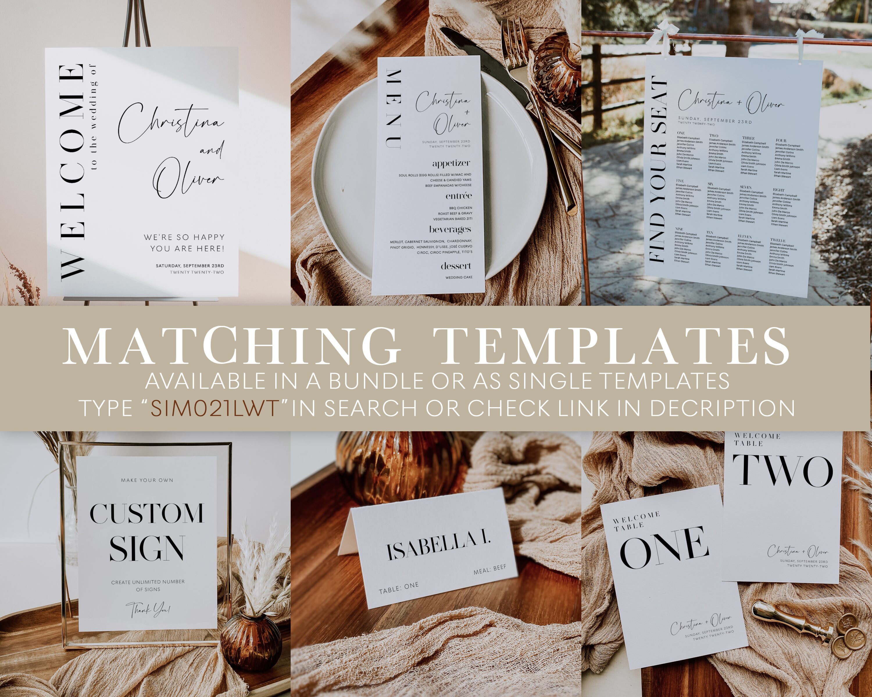 Custom Wedding Sign Template Custom Sign Template DIY | Etsy