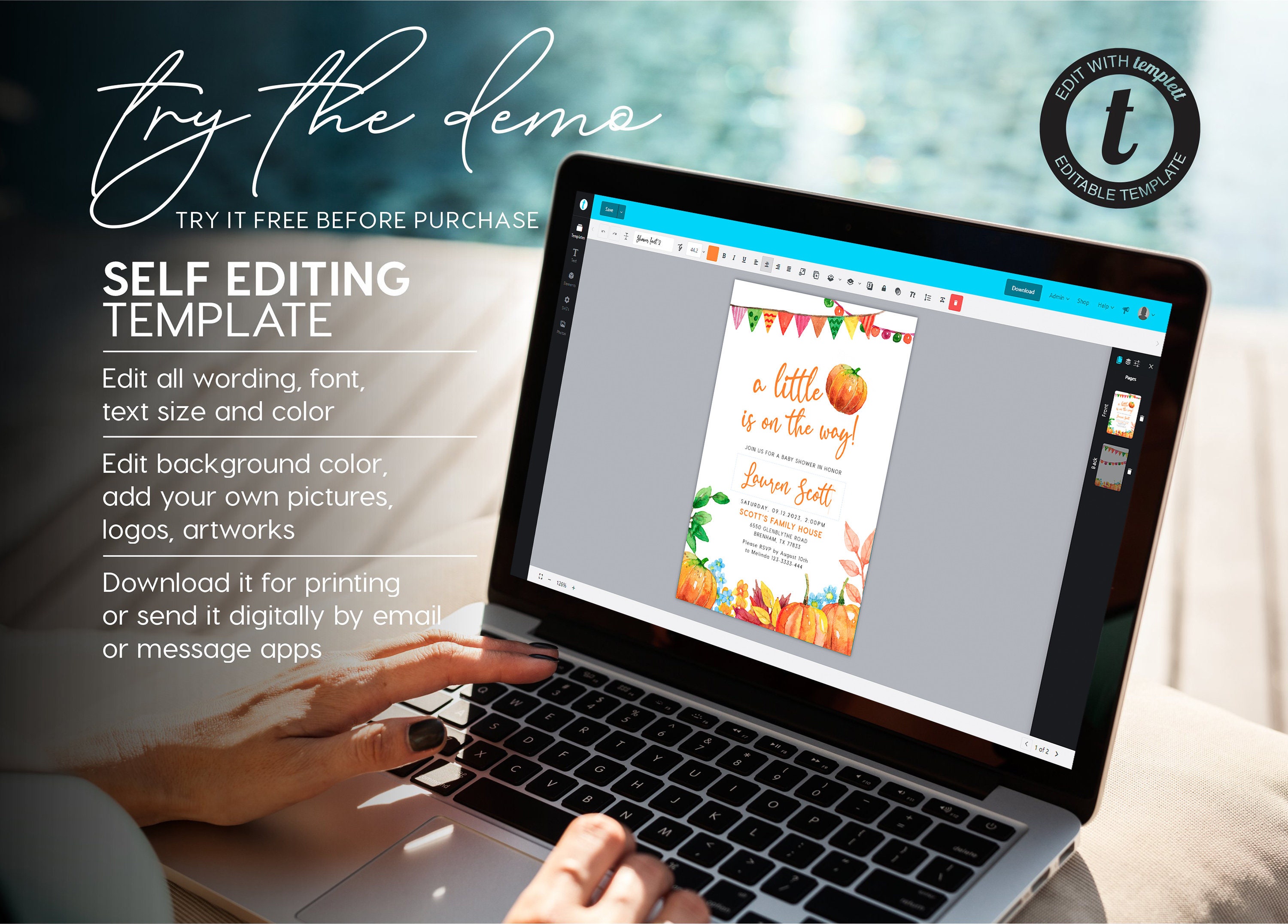 Food Sign Printable Food Sign Template Fall Pumpkin Baby - Etsy