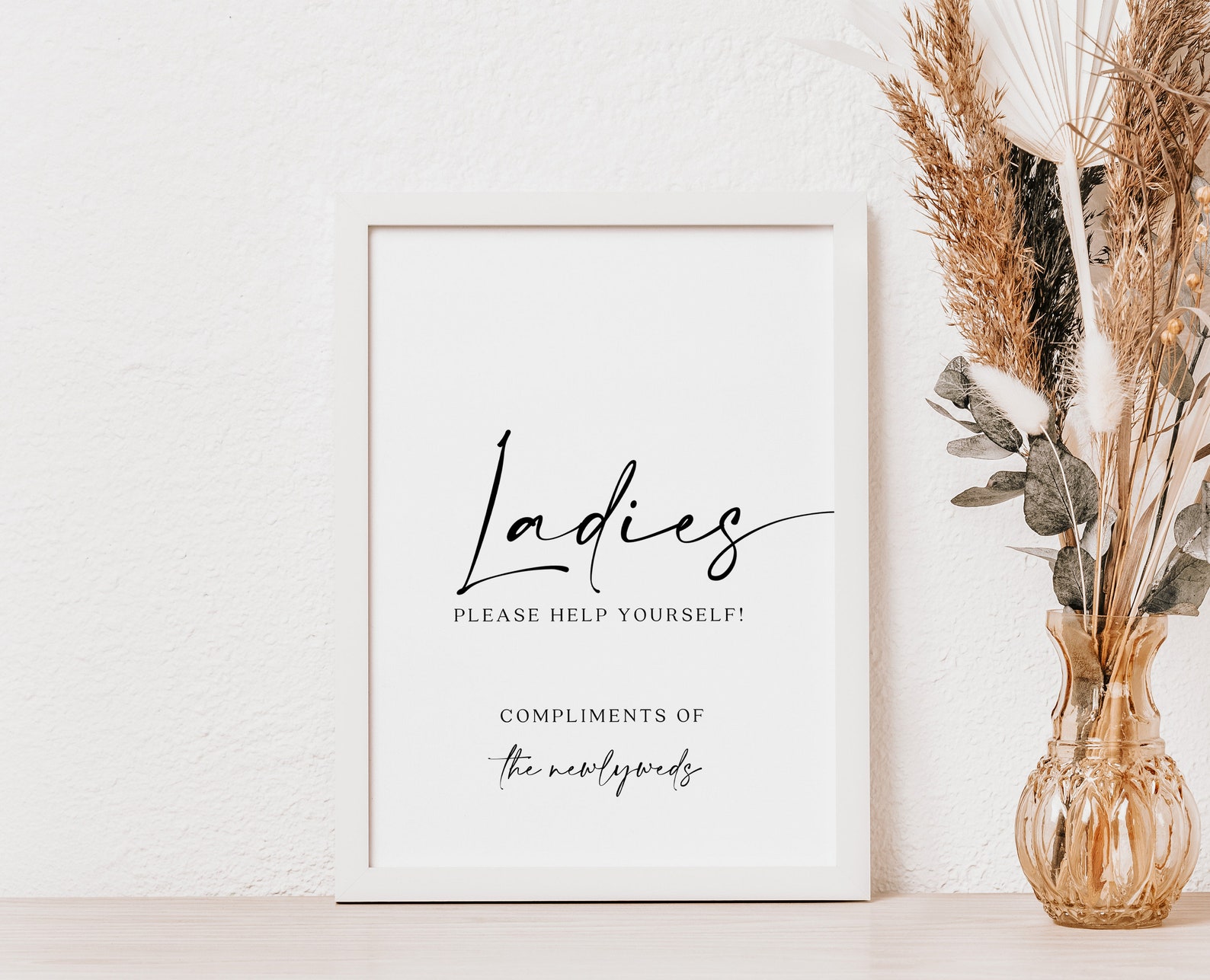 Ladies Wedding Sign Bathroom Basket Sign for Ladies Modern - Etsy