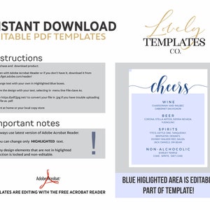 Cheers Sign, Wedding Bar Menu, Bar Menu Sign, Wedding Cheers Sign ...