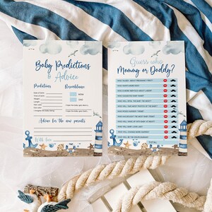 Nautical Baby Shower Games, Baby Shower Games Bundle, Baby Shower Games ...