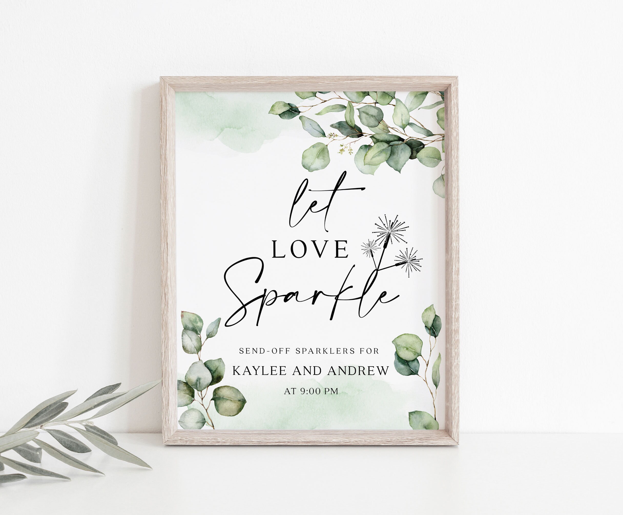 Let Love Sparkle Sign Sparklers Send Off Wedding Sign | Etsy