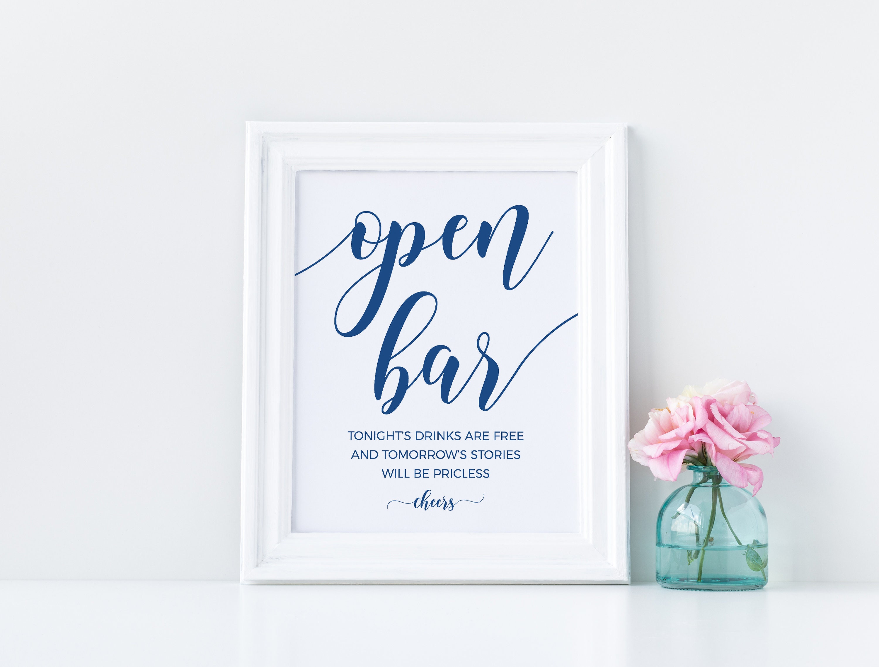 Open Bar Sign Wedding Open Bar Sign Wedding Bar Sign - Etsy