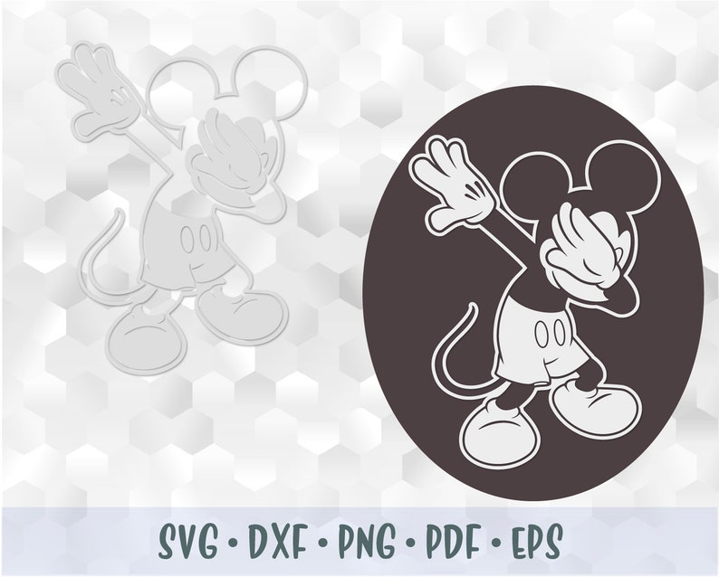 SVG PNG DXF Dabbing Mickey Mouse Disney Layered Cuttable file | Etsy