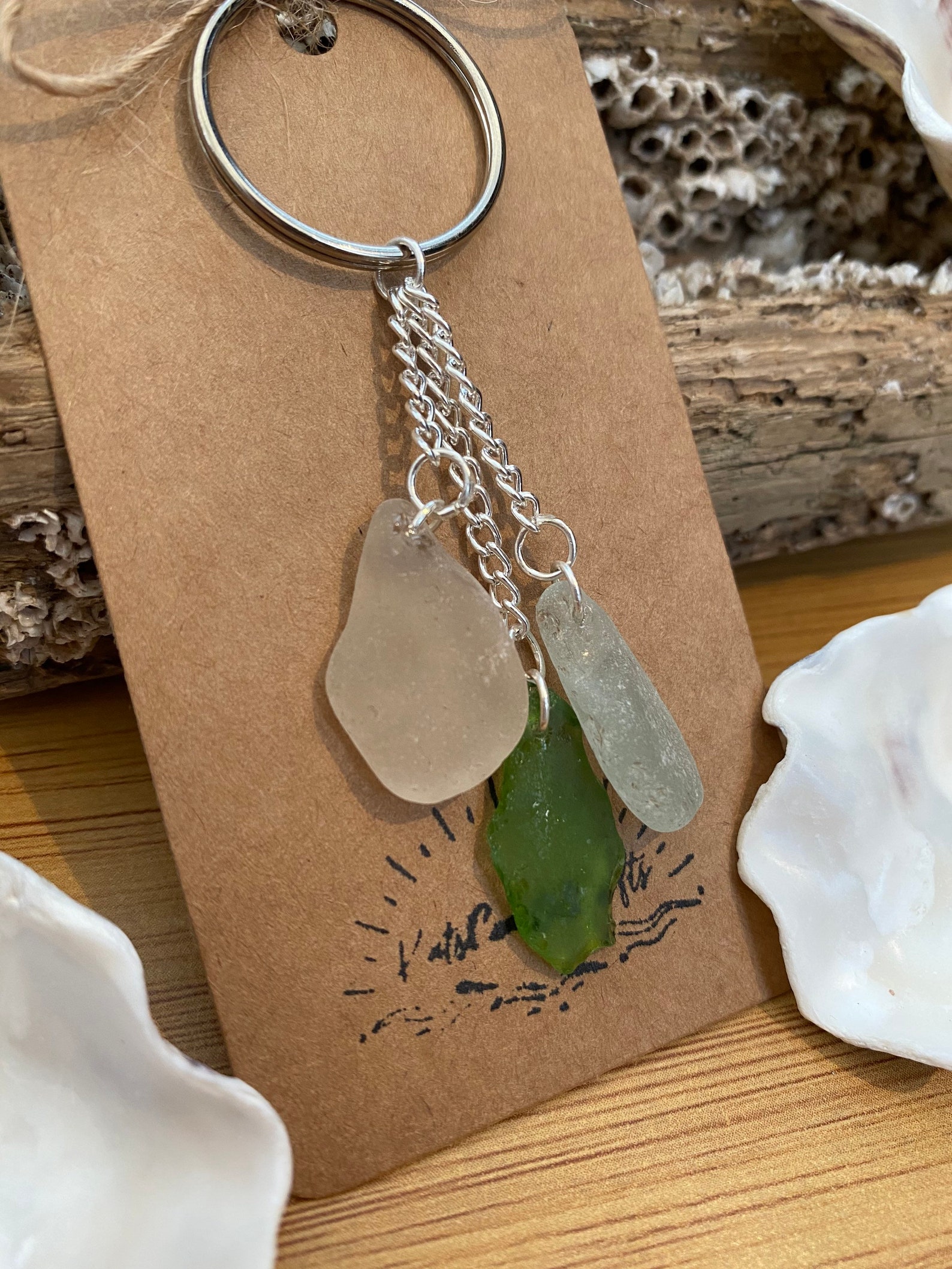 Mystery Sea Glass Keyring, Random Pick, Pick and Mix Keyring - Etsy