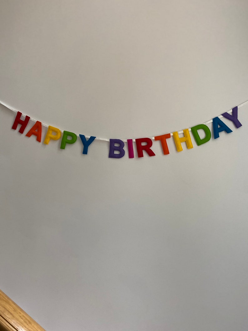 Rainbow Happy Birthday Bunting | Etsy