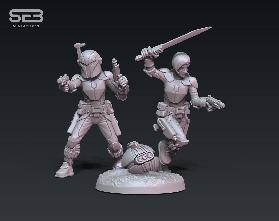 Sabine With Thermal Detonator Token Legion Scale From Seb Miniatures ...