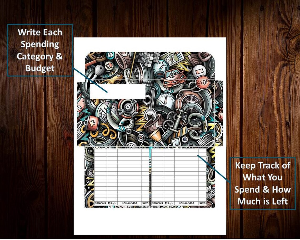 AUTO CASH ENVELOPE Car Auto Printable Cash Envelope System | Etsy