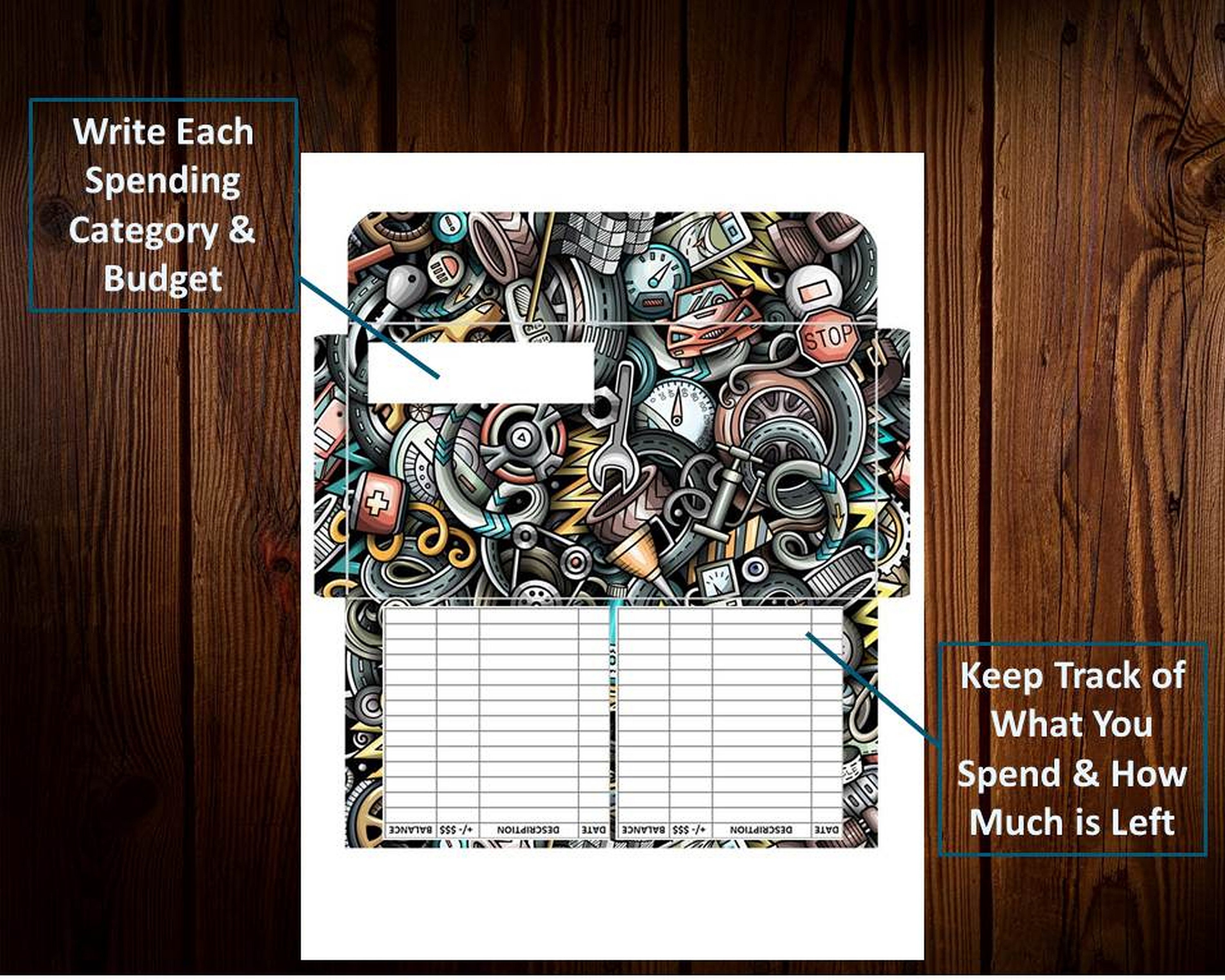 AUTO CASH ENVELOPE Car Auto Printable Cash Envelope System Budget ...