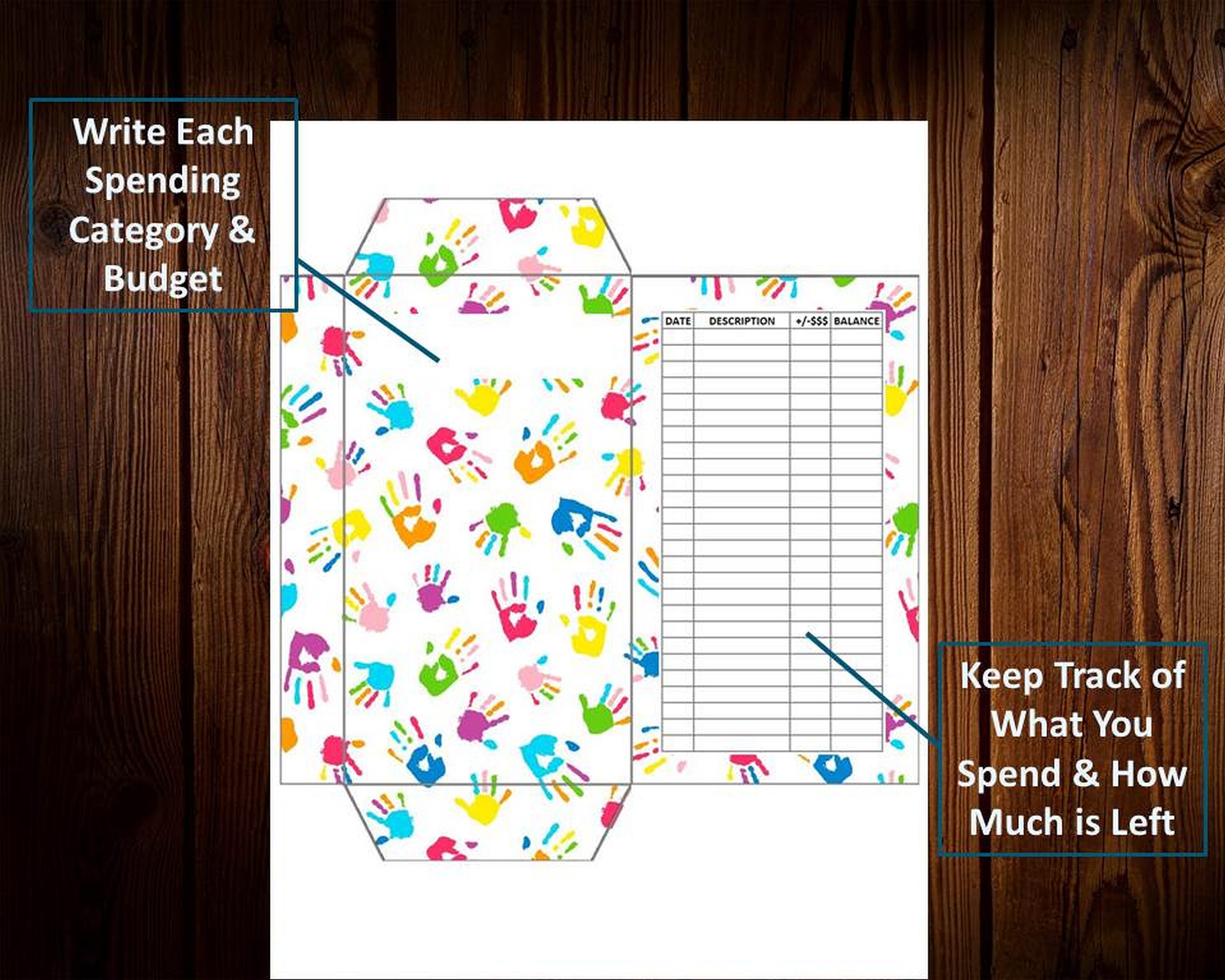 CASH BUDGET ENVELOPE Kids Printable Cash Envelope System Budget ...