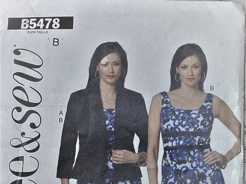 See N Sew Very Easy Dress and Jacket Sewing Patterns - Butterick 3880 ...
