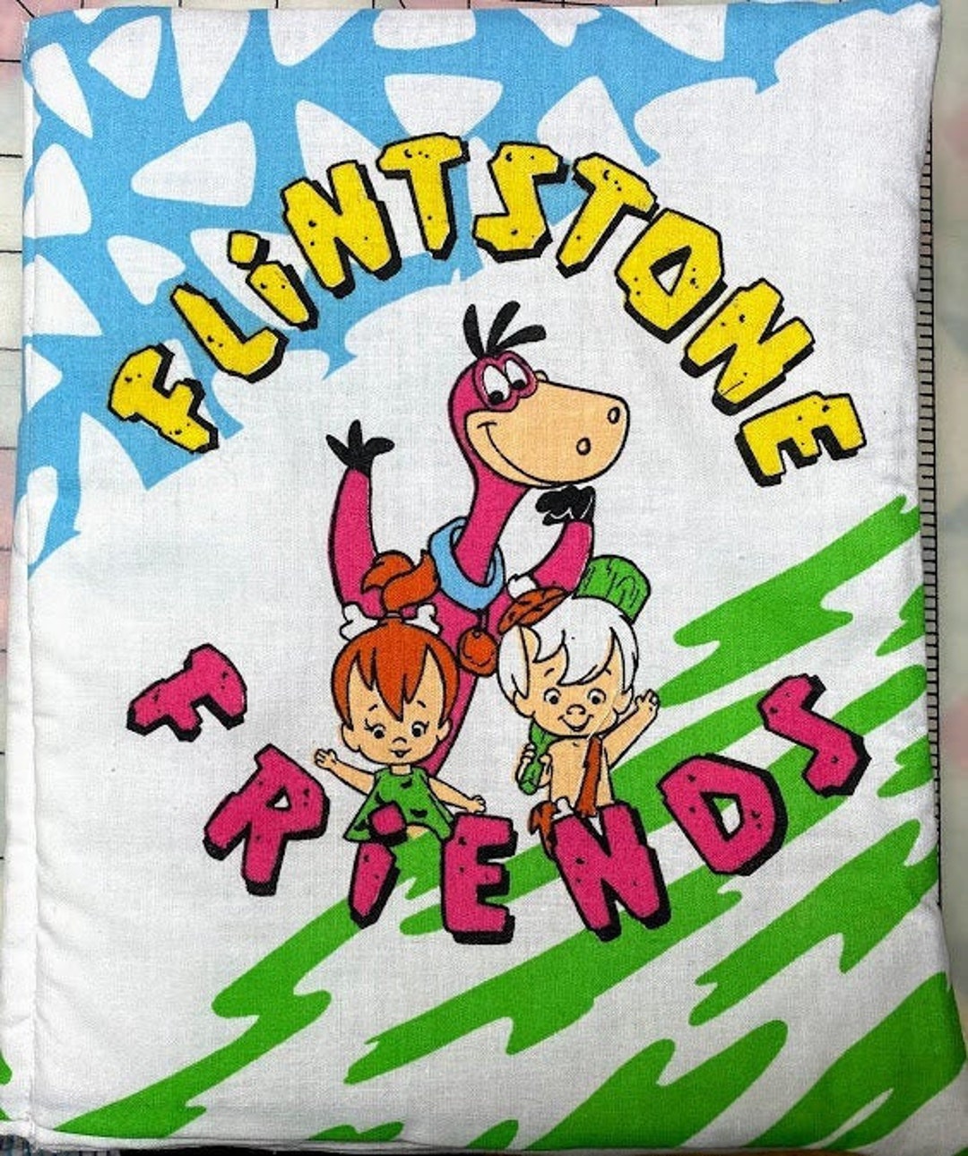 Flintstone and Friends Soft Fabric Book - Pebbles, Bamm-bamm, and Dino ...
