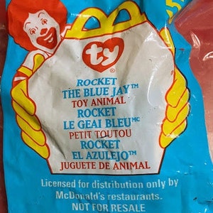 Ty Rocket the Blue Jay - Mcdonald's Toy Beanie Baby With Errors - Etsy