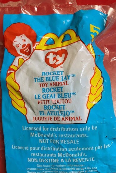 Ty Rocket the Blue Jay - Mcdonald's Toy Beanie Baby With Errors - Etsy
