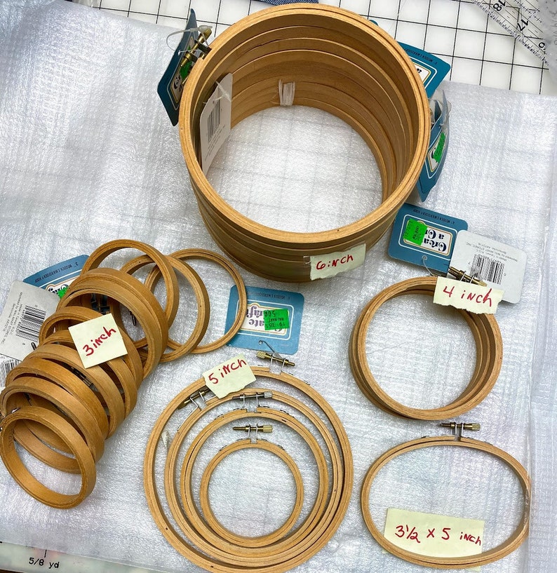 Embroidery Hoops Cross Stitch Frame White Spring Tension - Etsy