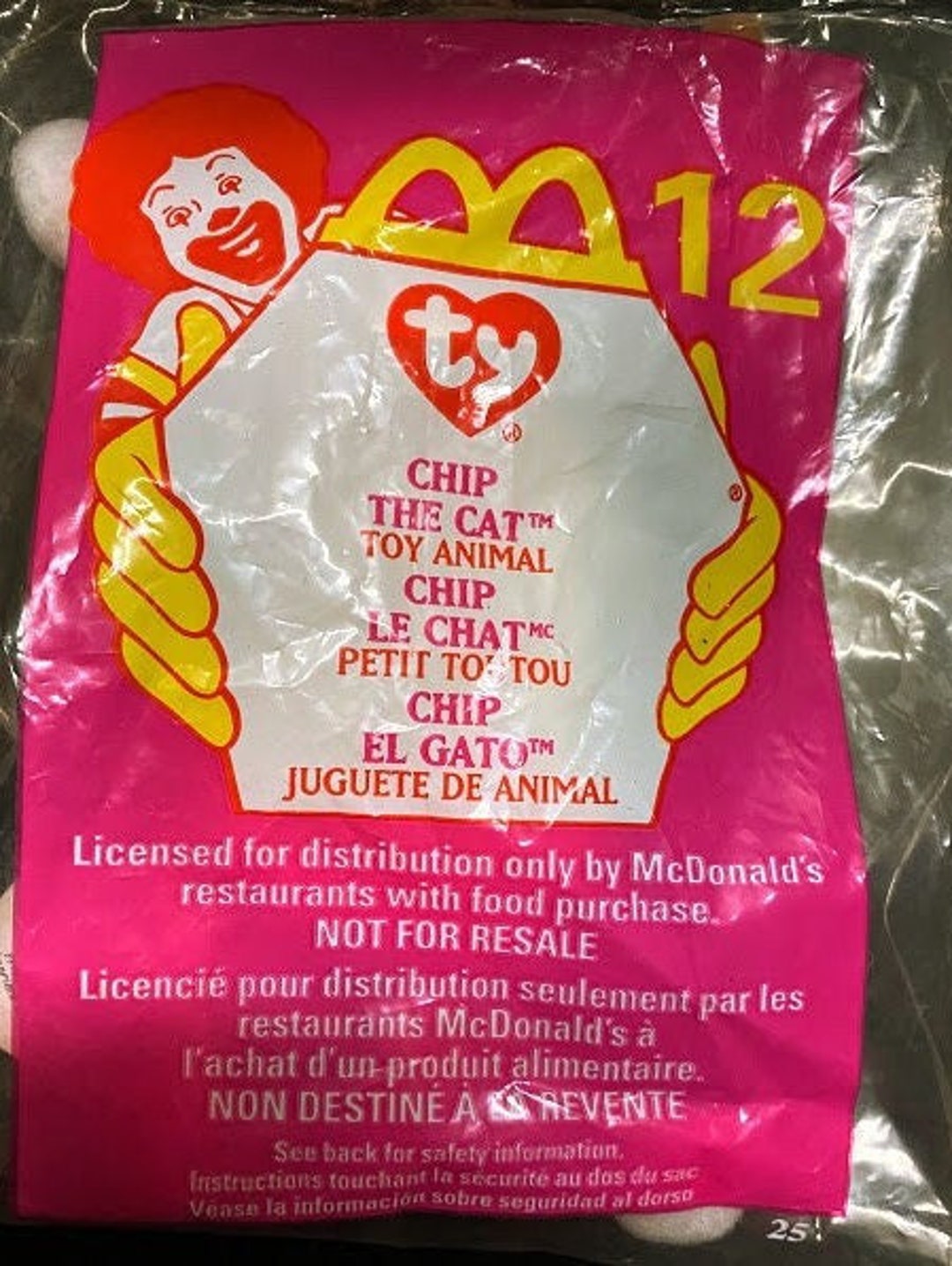 Ty Chip the Cat Mcdonald's Beanie Baby - Etsy