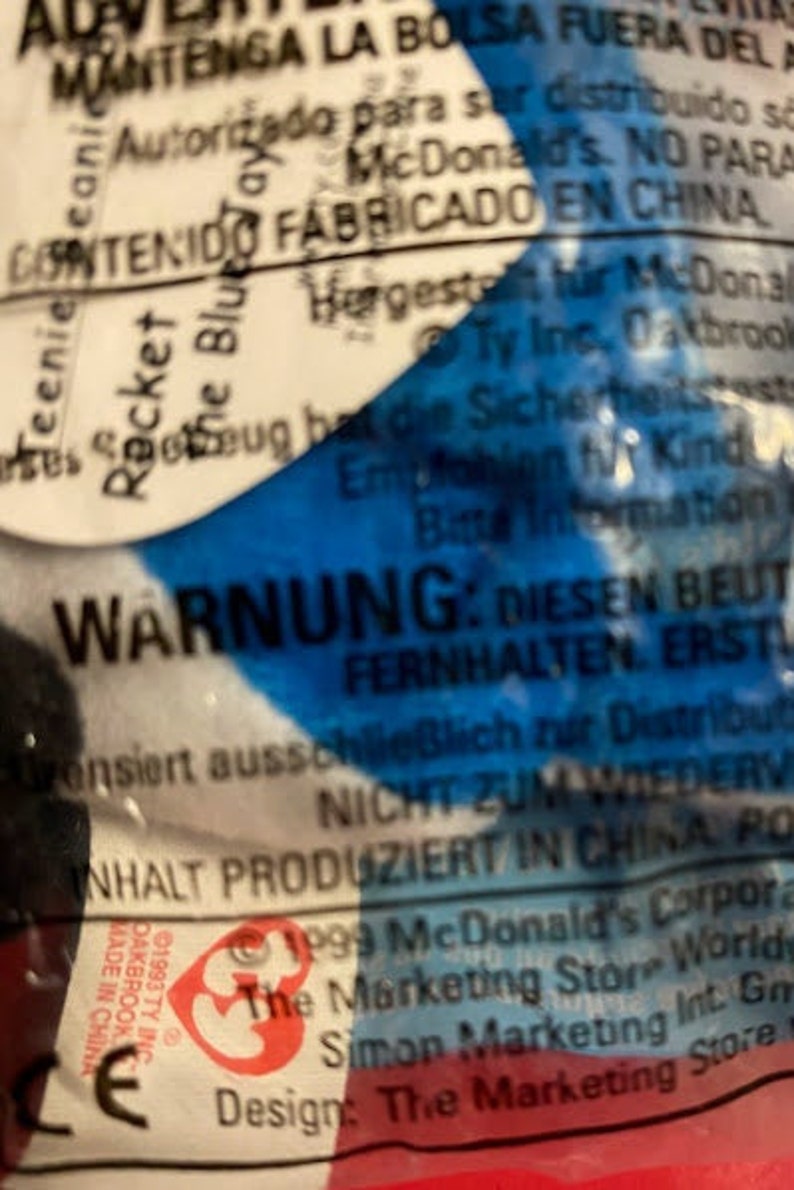 Ty Rocket the Blue Jay - Mcdonald's Toy Beanie Baby With Errors - Etsy